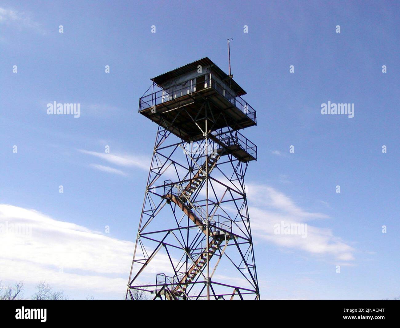 Talimena Scenic Drive - Rich Mountain Fire Tower Stock Photo - Alamy