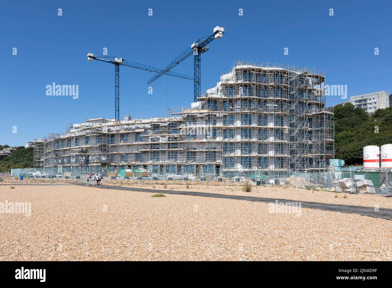 Construction in progress at Folkestone’s Shoreline seafront development ...