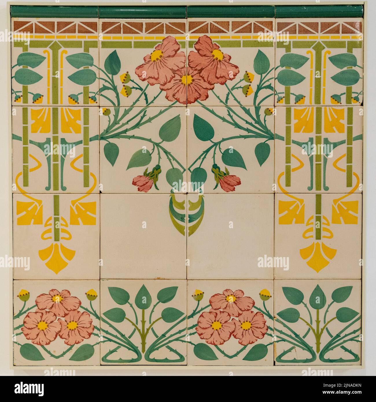 tile baseboard, glazed ceramic, Museu de Mallorca, Palma, Majorca ...