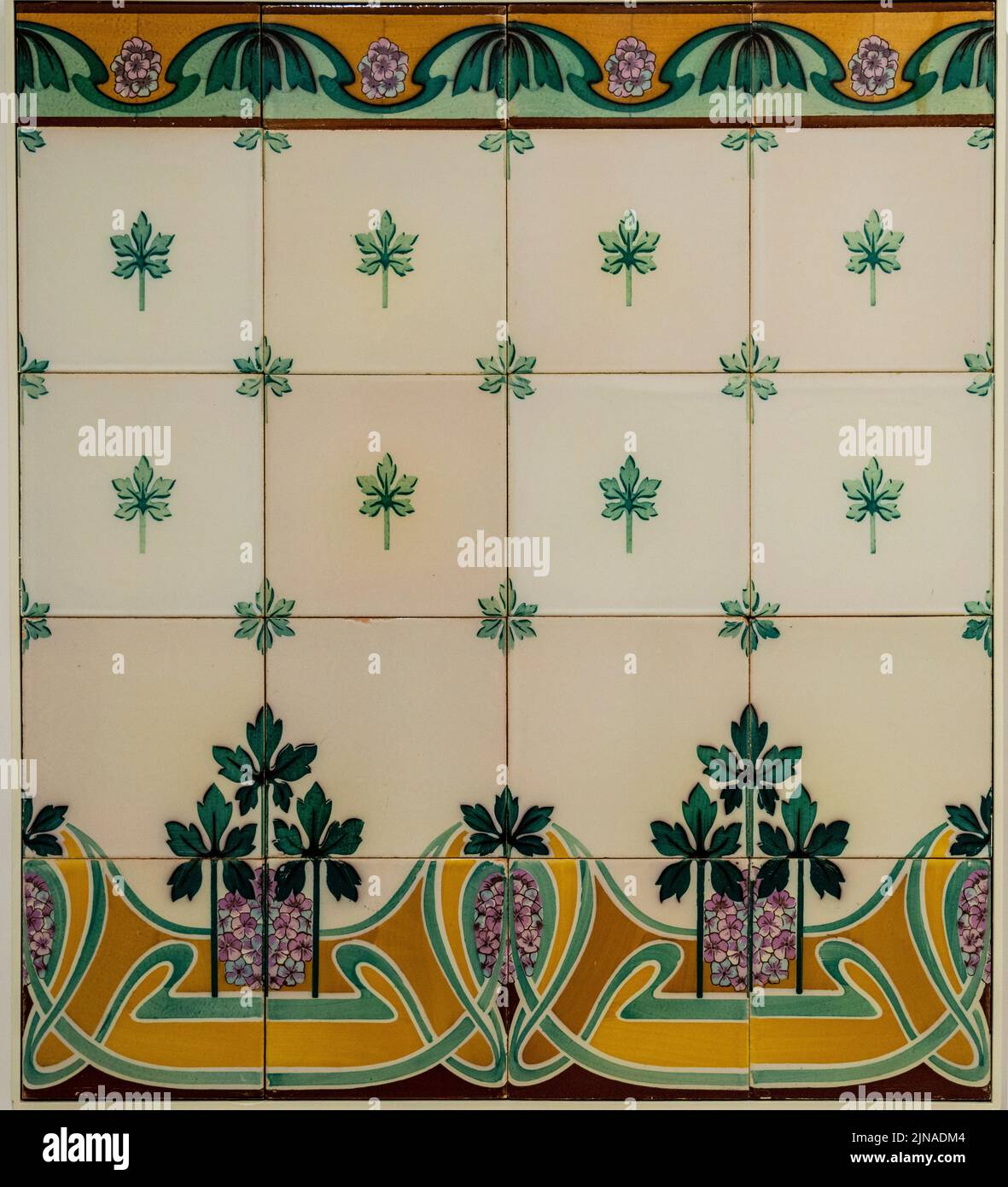 tile baseboard, glazed ceramic, Museu de Mallorca, Palma, Majorca ...