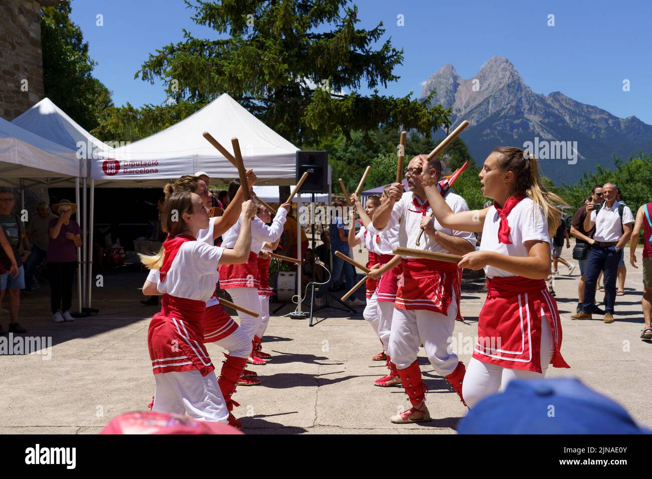 stick dance, -ball de bastons-, Maçaners, Bergueda, Catalonia, Pyrenean ...