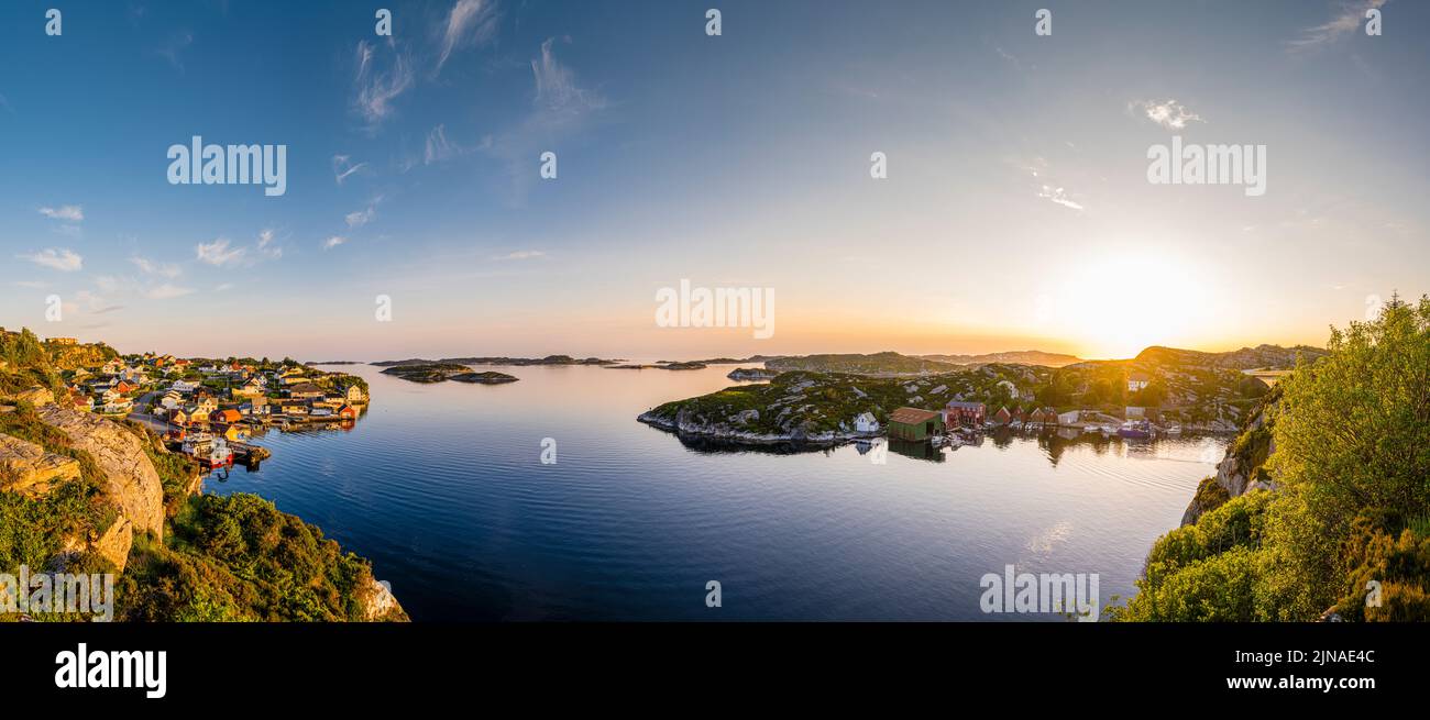 Sunset at Solsvik in Øygarden, Western Norway. by the North Sea ...