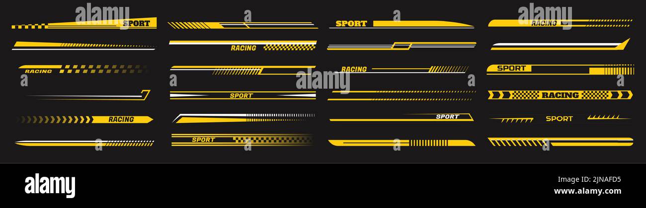 Sport car decal stripes. Speed lines, racing tuning strips and car ...