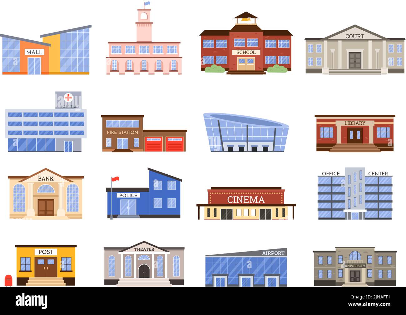 The mall and courthouse Cut Out Stock Images & Pictures - Alamy