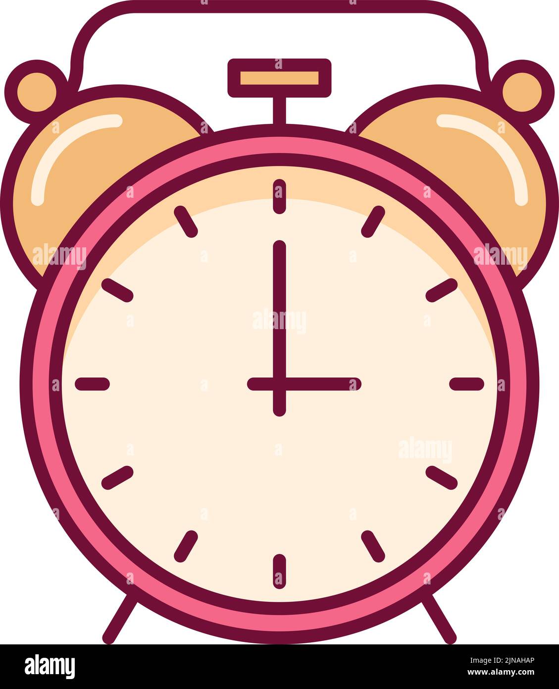 Alarm clock line icon. Morning wake symbol Stock Vector Image & Art - Alamy
