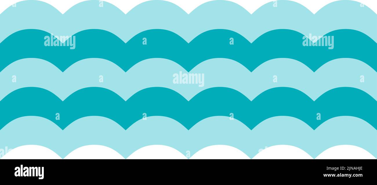 Blue sea surface. Stylized wave shape pattern Stock Vector Image & Art ...