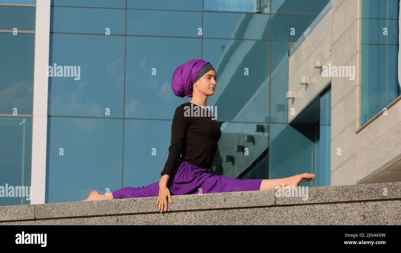 Young calm Muslim lady in hijab islamic arab female indian woman girl ...