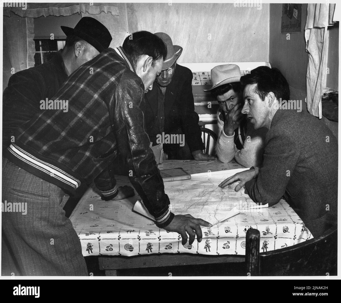 Taos County, New Mexico. SCS representative, Truman Peebles, meets with ...
