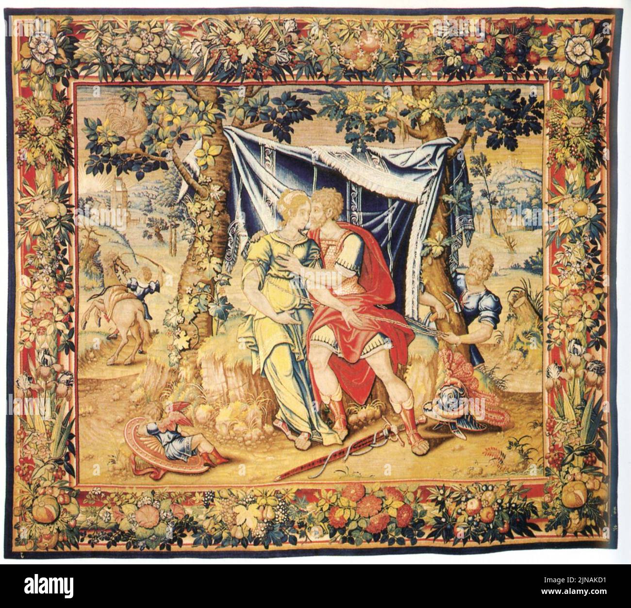 Tapeçaria de Vénus e Marte surpreendidos por Vulcano sec XVI 360 x 405 ...