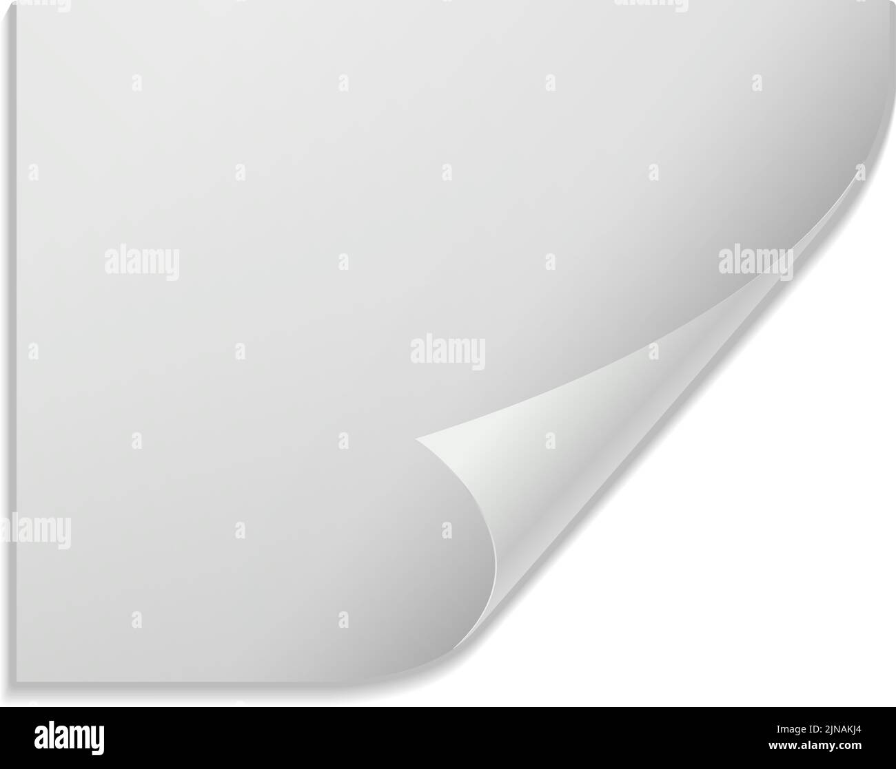 Curled corner sticker. Rectangular paper realistic label Stock Vector ...