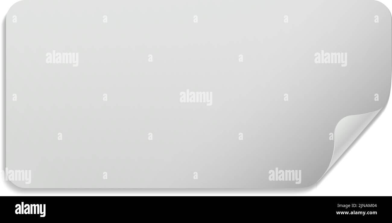 Corner curl label. White memo paper mockup Stock Vector Image & Art - Alamy