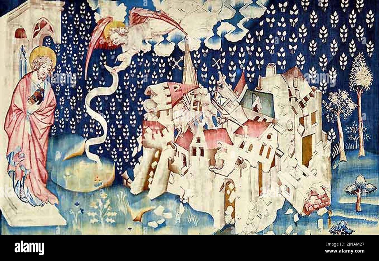 Tapisserie de l'Apocalypse - 50 Le deuxième ange annonce la chute de ...