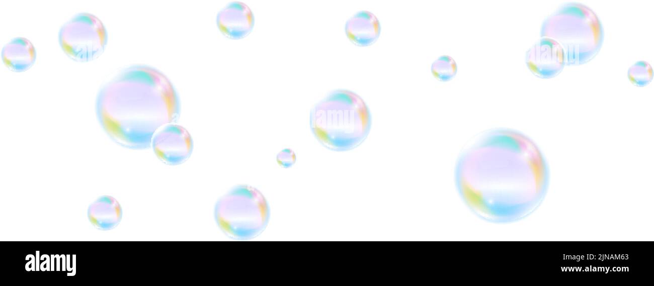 Color bubbles. Realistic rainbow water air ball Stock Vector Image ...