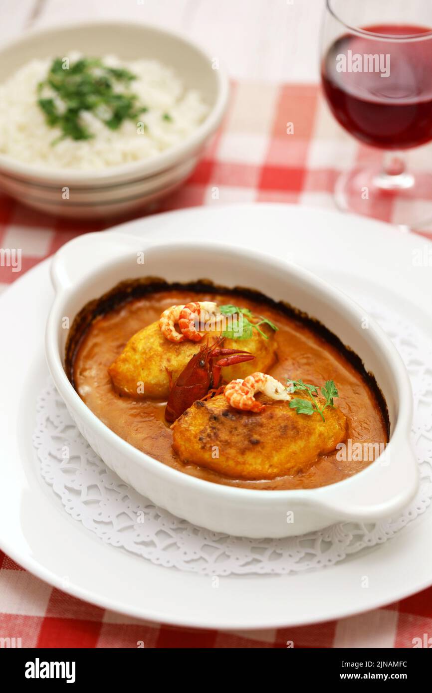 homemade quenelle (fluffy fish dumplings with creamy crayfish sauce ...