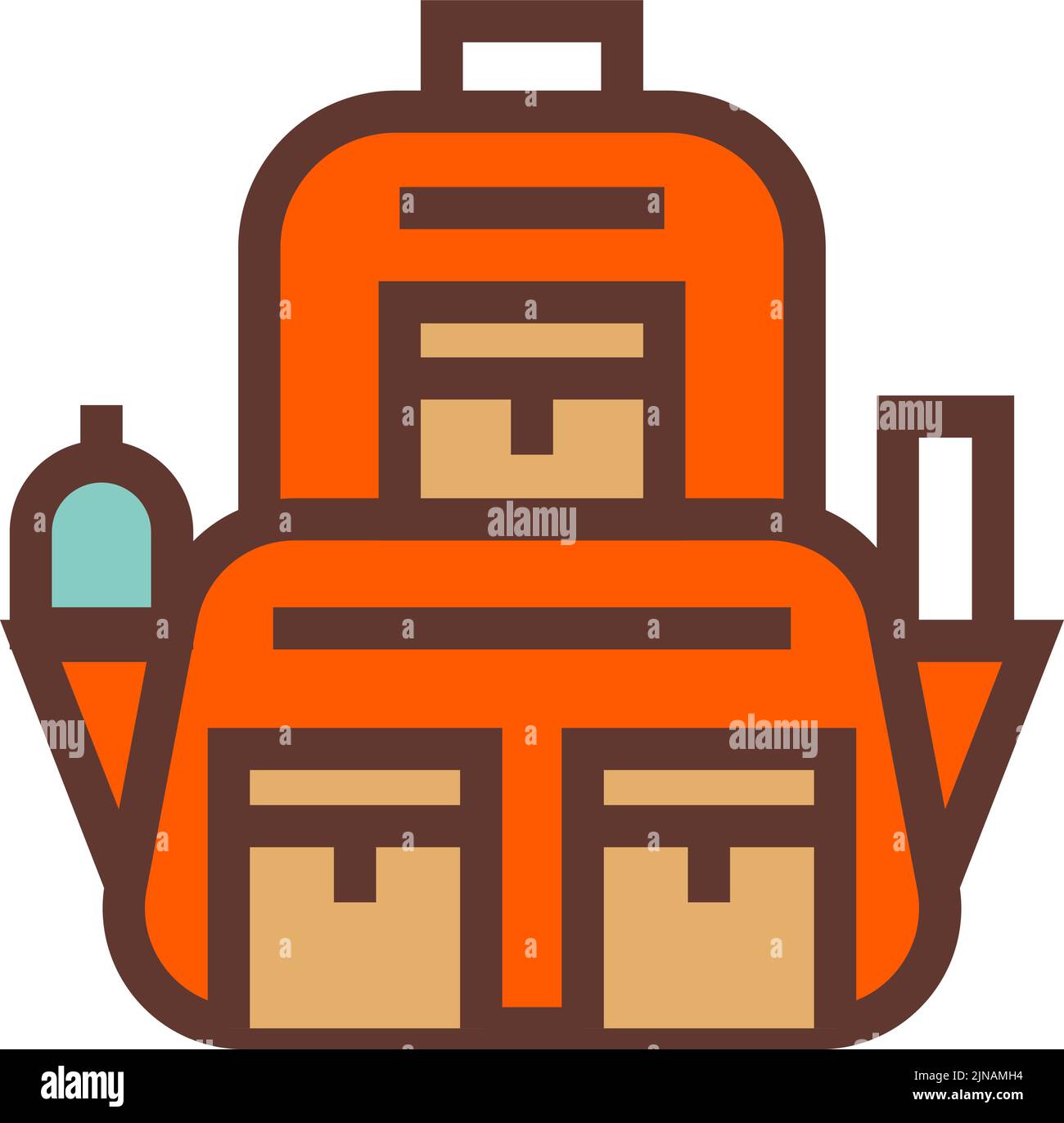 Backpack color line icon. Tourist bag symbol Stock Vector Image & Art ...