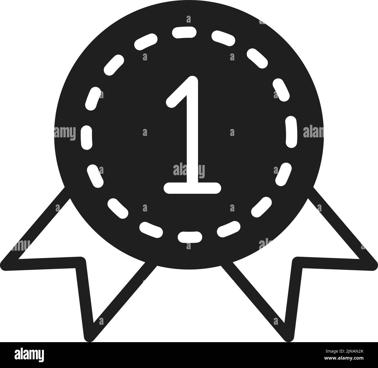 Winner badgeon ribbon. Black champion round emblem Stock Vector Image ...