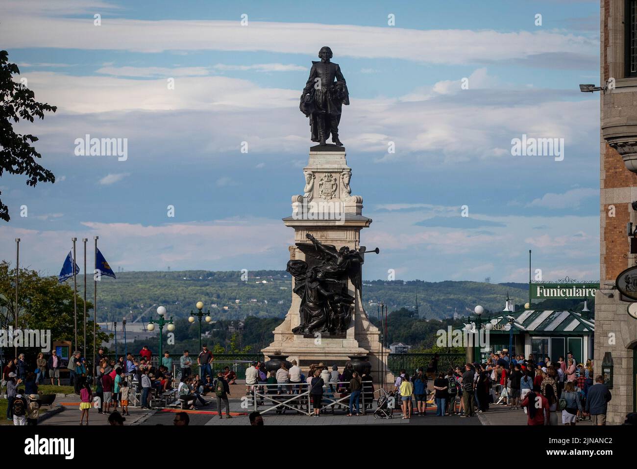 Monument Samuel-De Champlain in Quebec City, Quebec on Monday July 4 ...