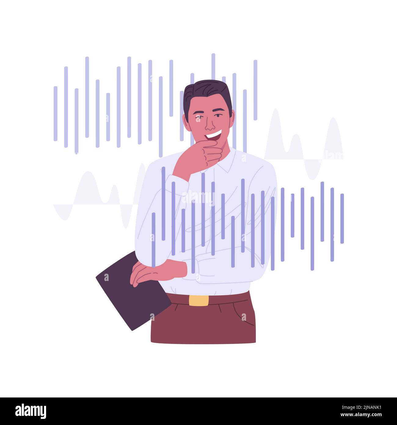 Stock market trader isolated cartoon vector illustrations Stock Vector ...