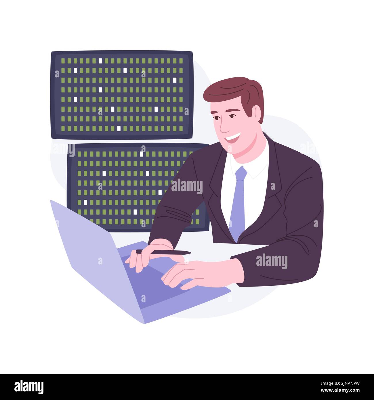Hedge fund trader isolated cartoon vector illustrations Stock Vector ...
