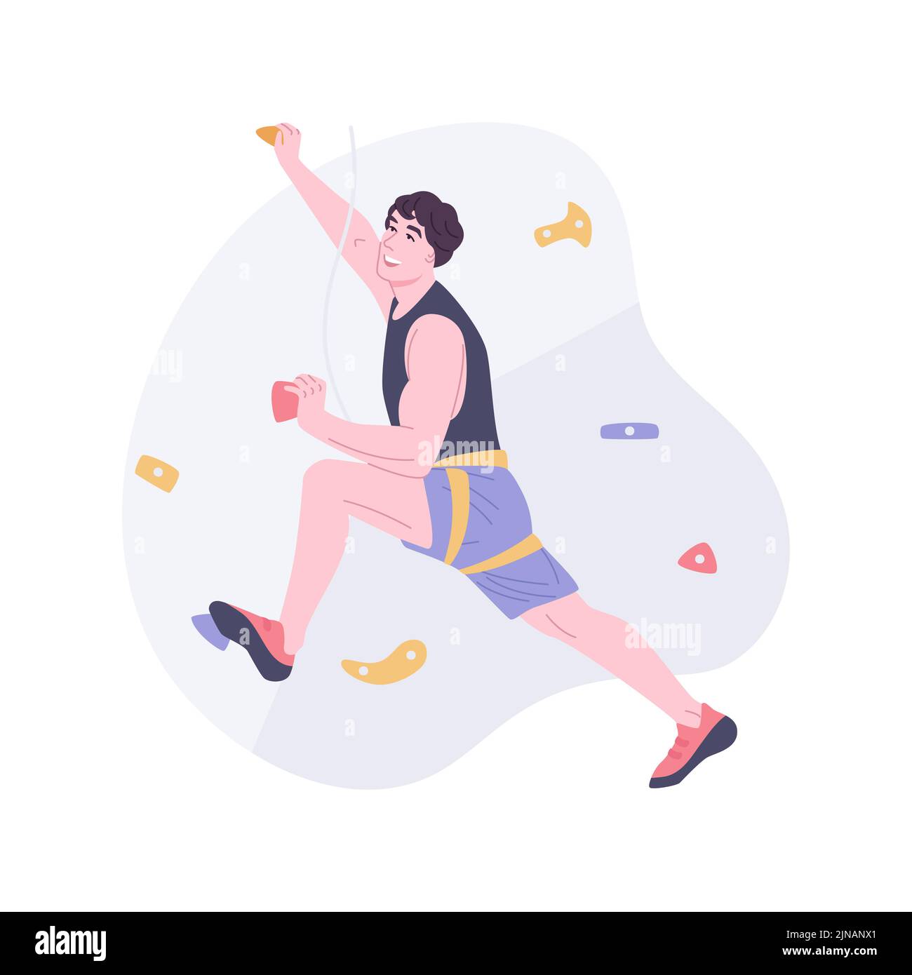 Professional climber isolated cartoon vector illustrations Stock Vector ...