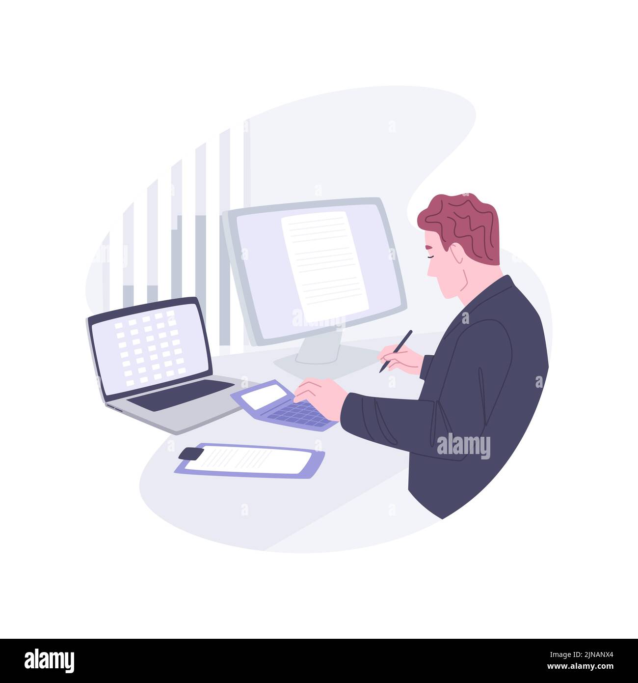 Accounts manager isolated cartoon vector illustrations Stock Vector ...