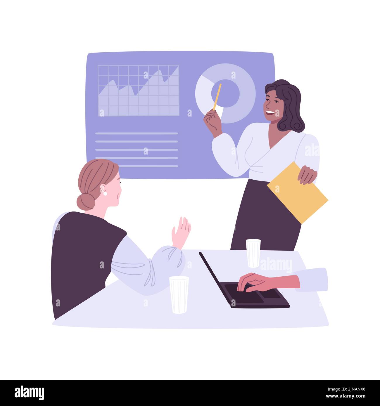 Finance manager isolated cartoon vector illustrations Stock Vector ...