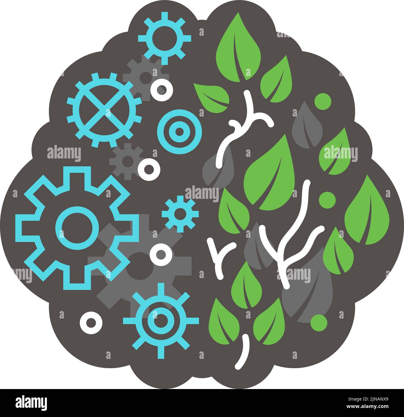 Left and right sides of brain. Creative and logical thinking Stock ...