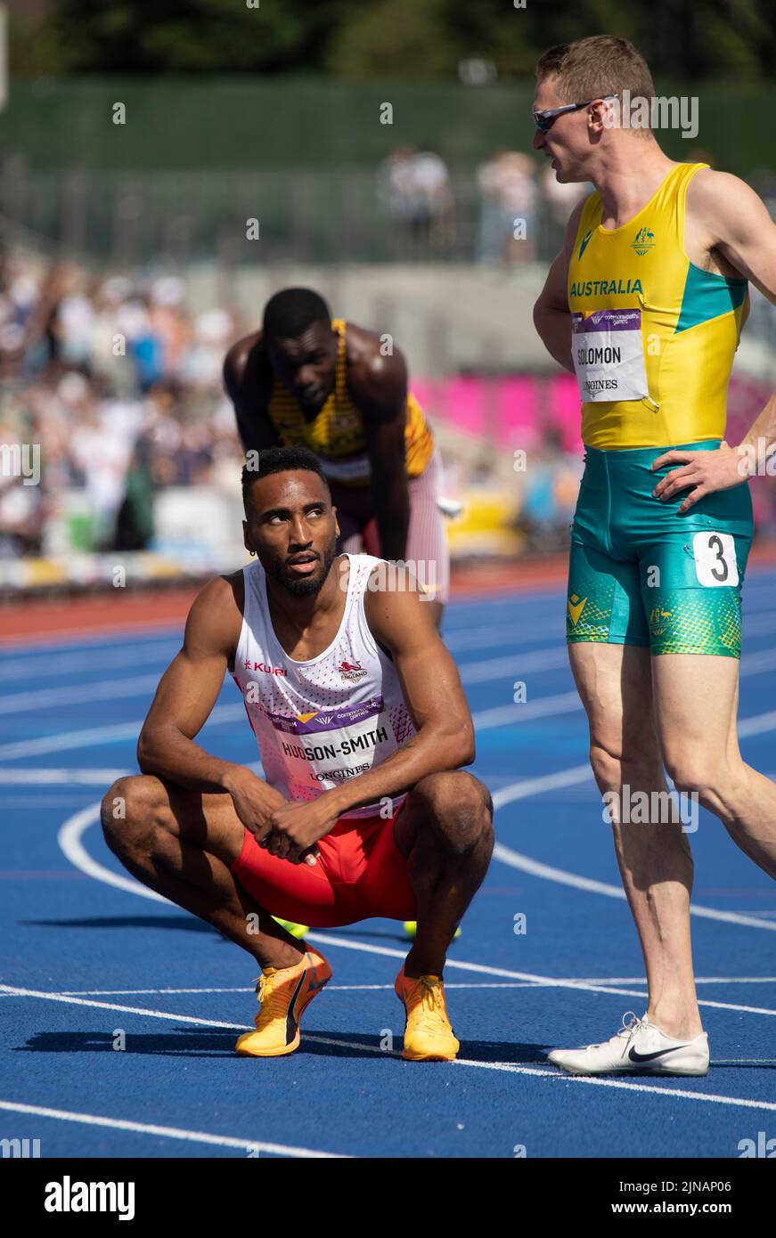 Matthew Hudson-Smith of England competing in the men’s 400 final at the ...