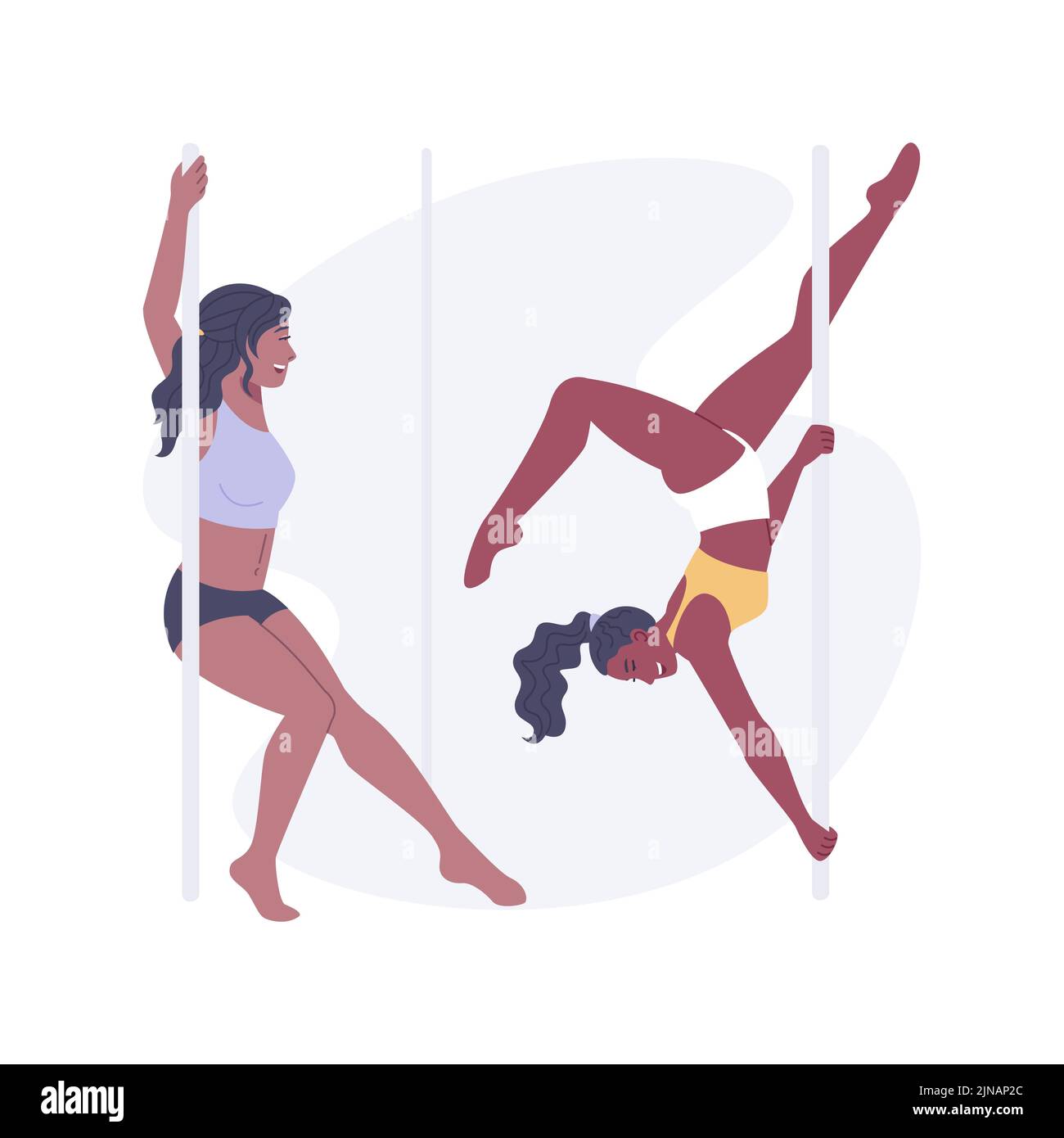 Pole dancing exercise Cut Out Stock Images & Pictures - Alamy