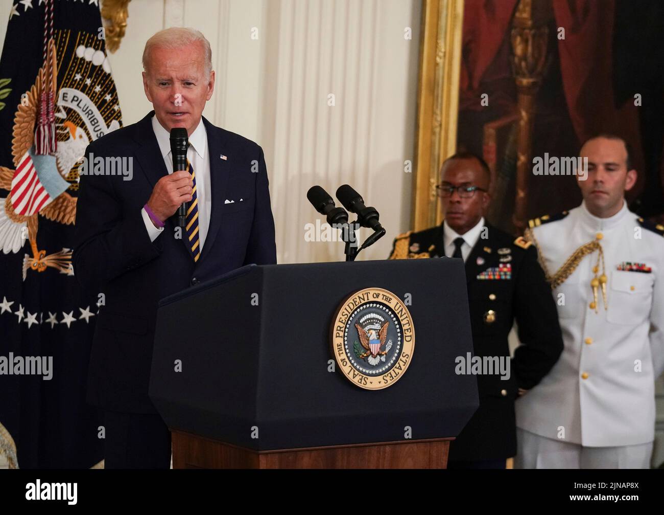 United States President Joe Biden speaks prior to his signing the ...