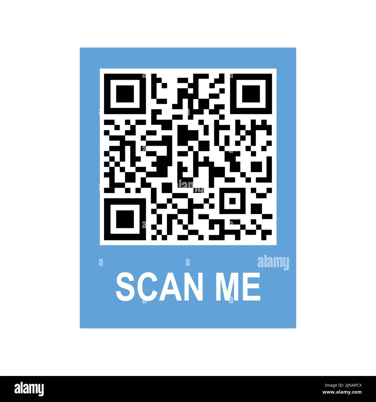 Scan me phone tag. Qrcode for mobile app. Isolated illustration on a ...