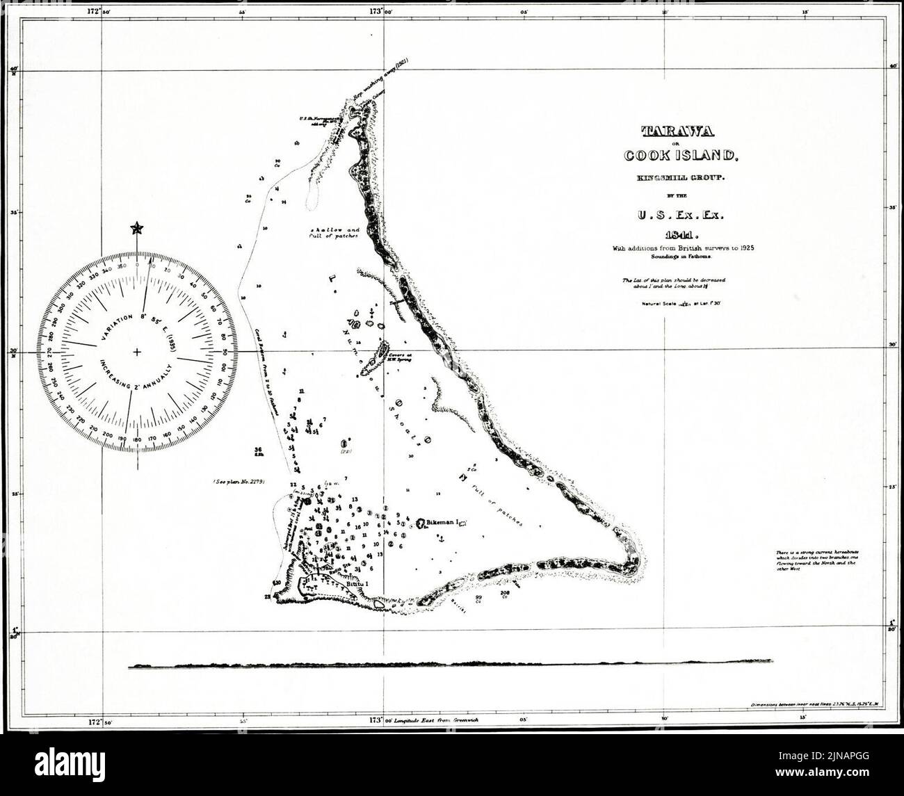 Tarawa 1873 map Stock Photo - Alamy