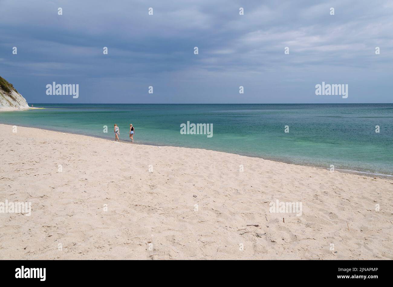 Sunrise on the beach in Byala resort in Bulgaria, Europe Stock Photo ...