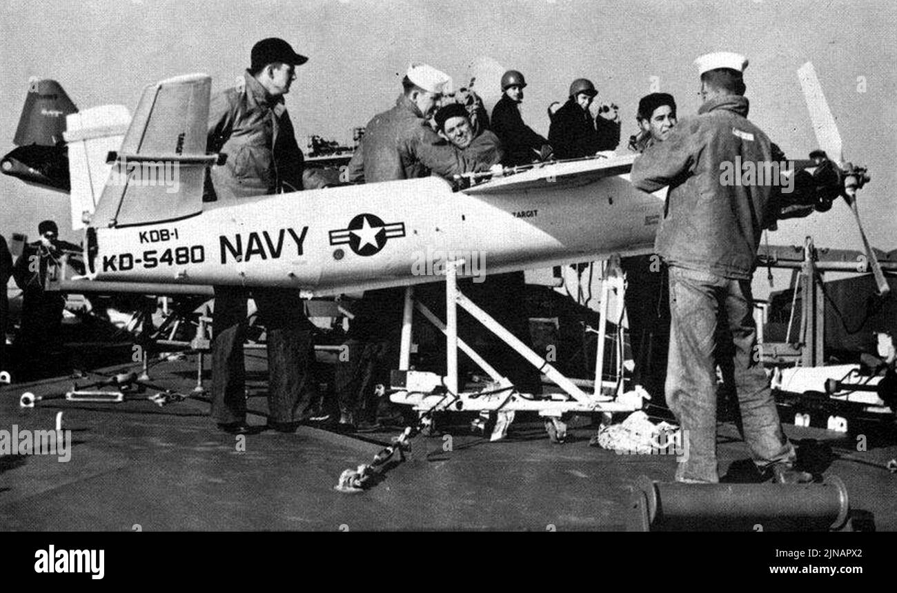 Target drones on USS Newport News (CA-148) 1960 Stock Photo - Alamy