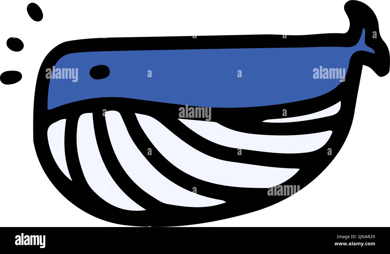 Simple and cute whale illustration Stock Vector Image & Art - Alamy