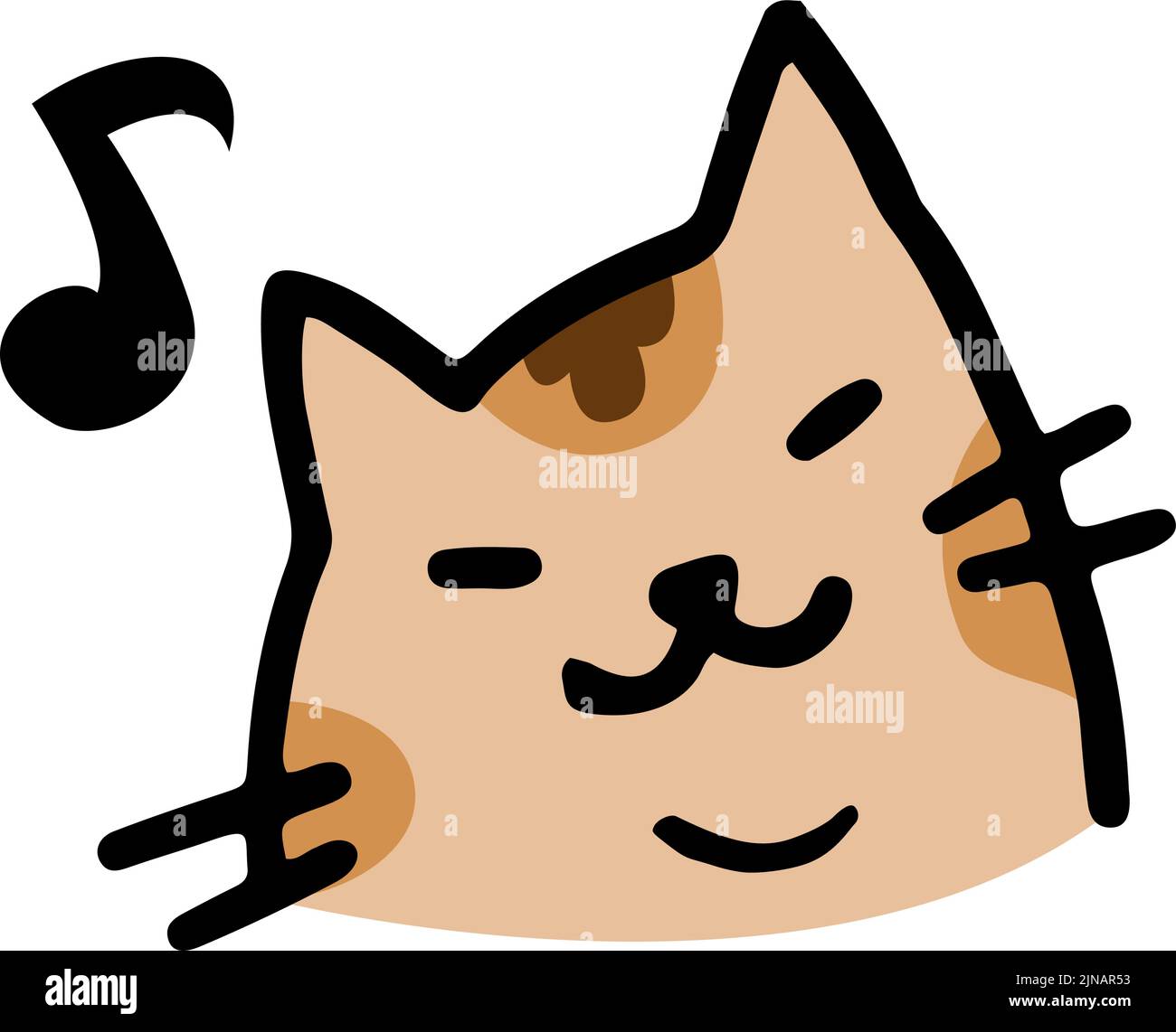 Simple and cute cat illustration Stock Vector Image & Art - Alamy