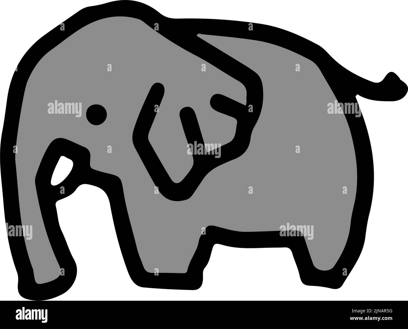 Simple and cute elephant illustration Stock Vector Image & Art - Alamy