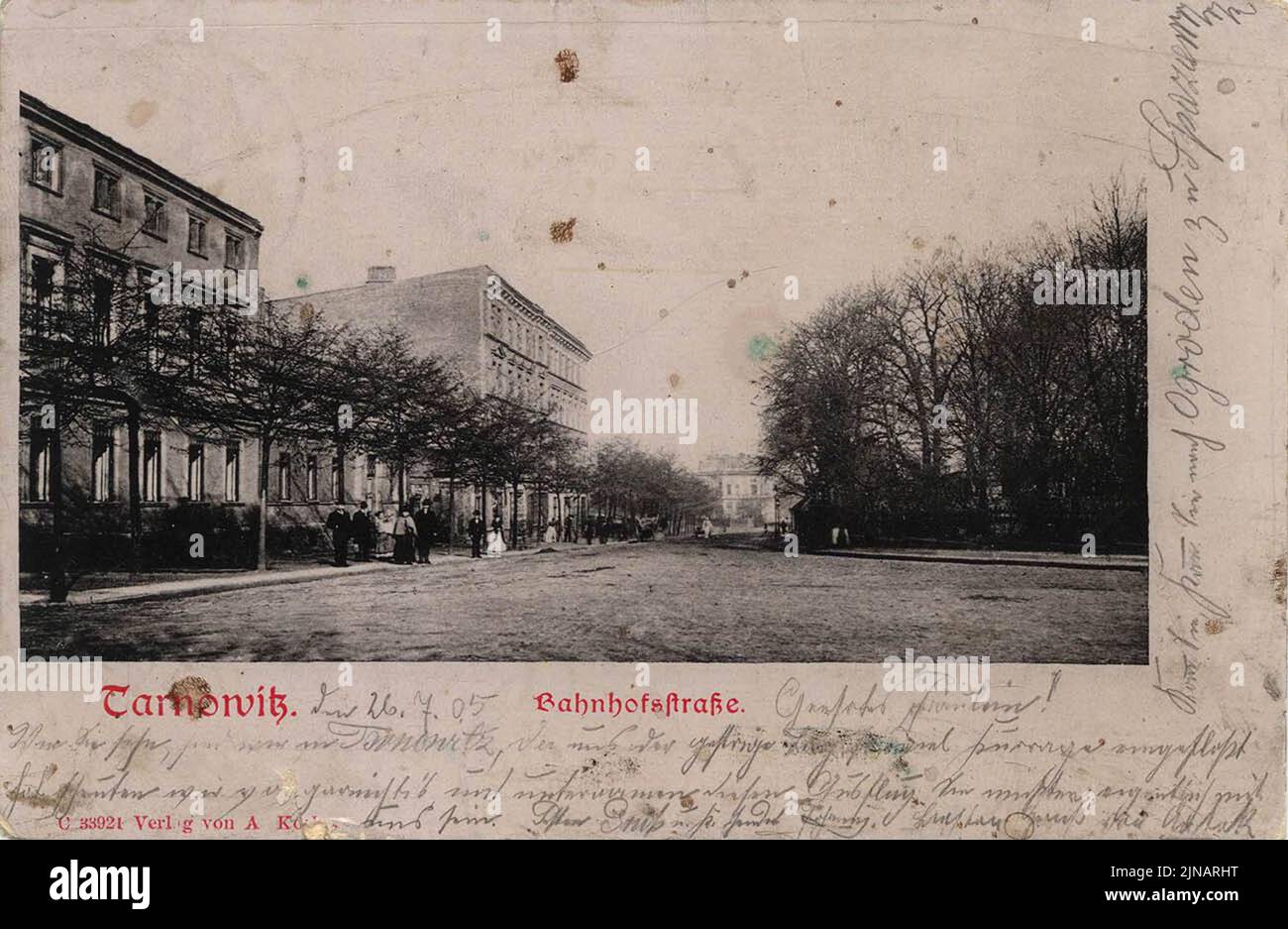 Tarnowitz Bahnhofstraße 02 Stock Photo - Alamy
