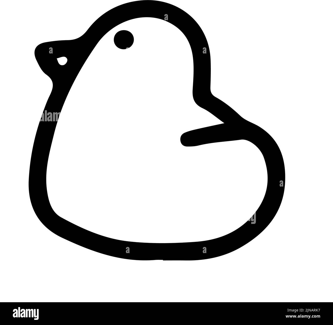 Line art illustration duck Cut Out Stock Images & Pictures - Alamy
