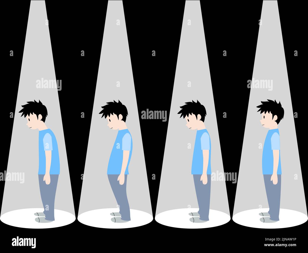 Good posture and bad posture Stock Vector Image & Art - Alamy