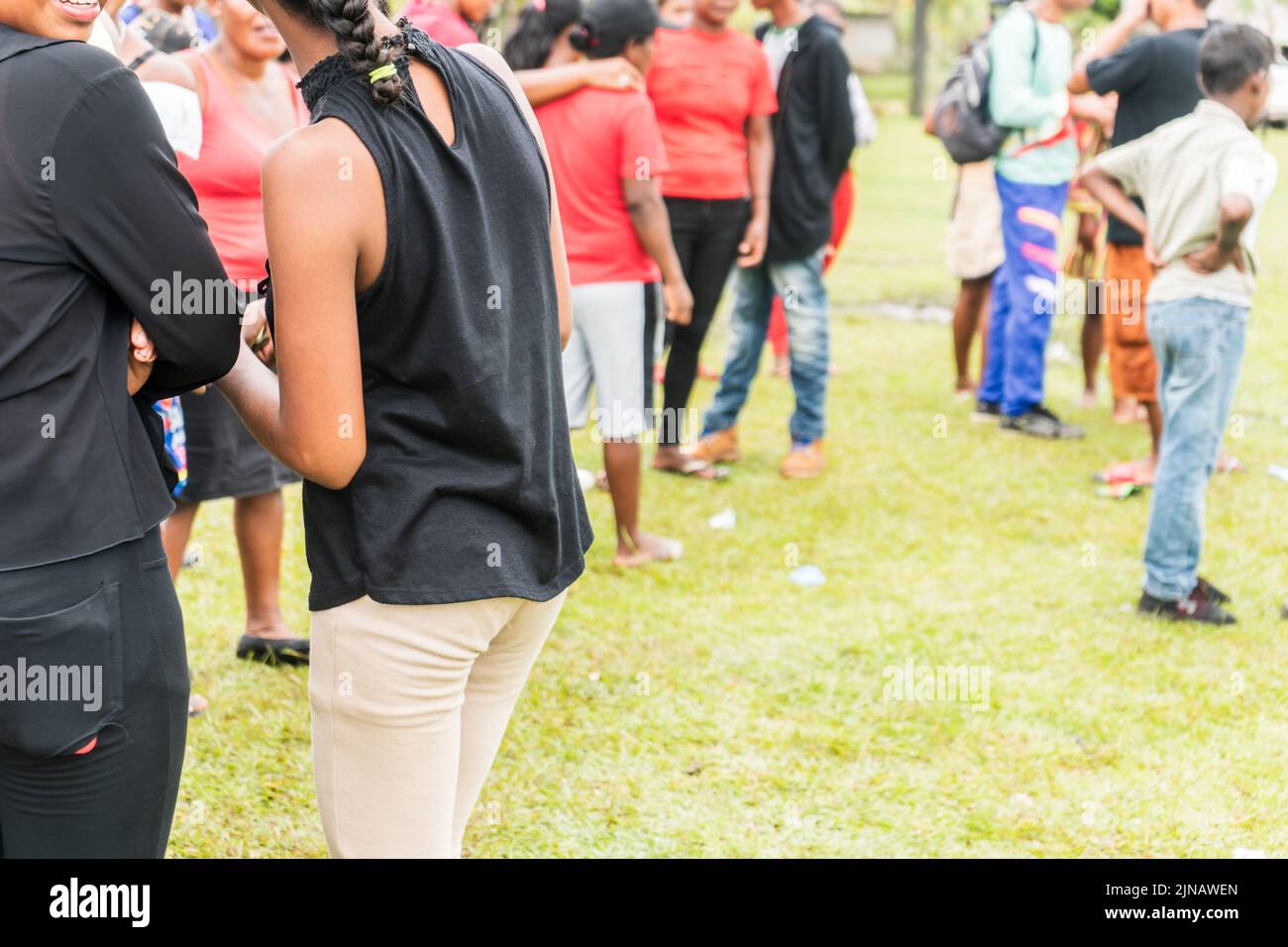 Gathering of indigenous people from the northern Caribbean coast of ...