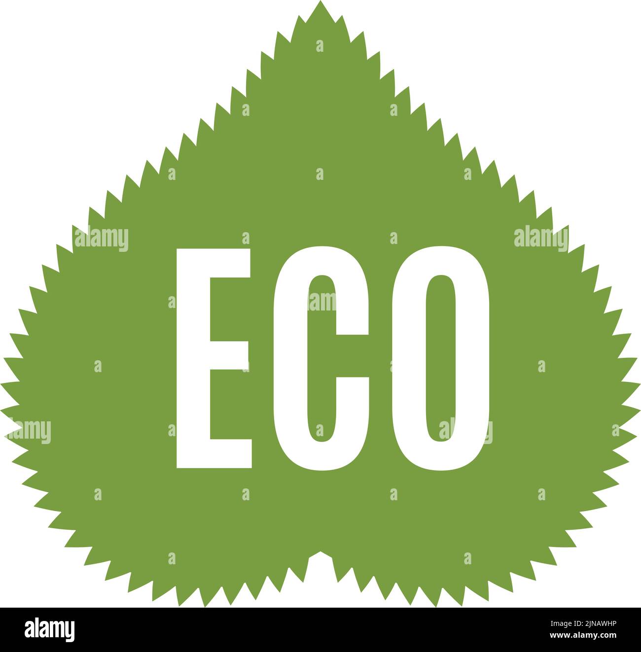 Green leaf label. Eco product sign. Natural symbol Stock Vector Image ...