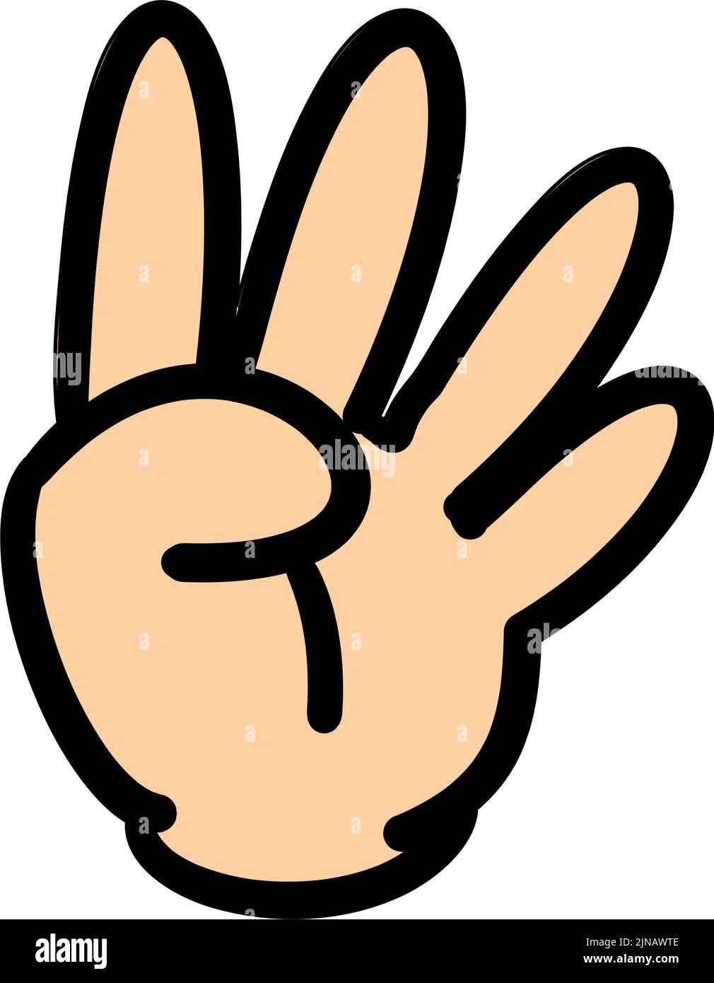 Hand-painted hand sign Stock Vector Image & Art - Alamy