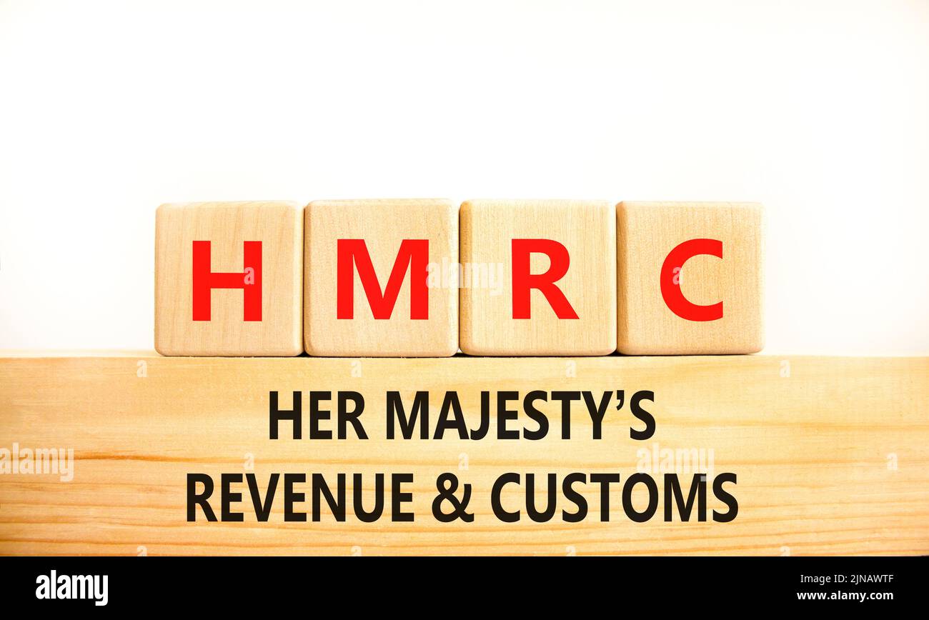 HMRC her majestys revenue and customs symbol. Concept words HMRC her ...
