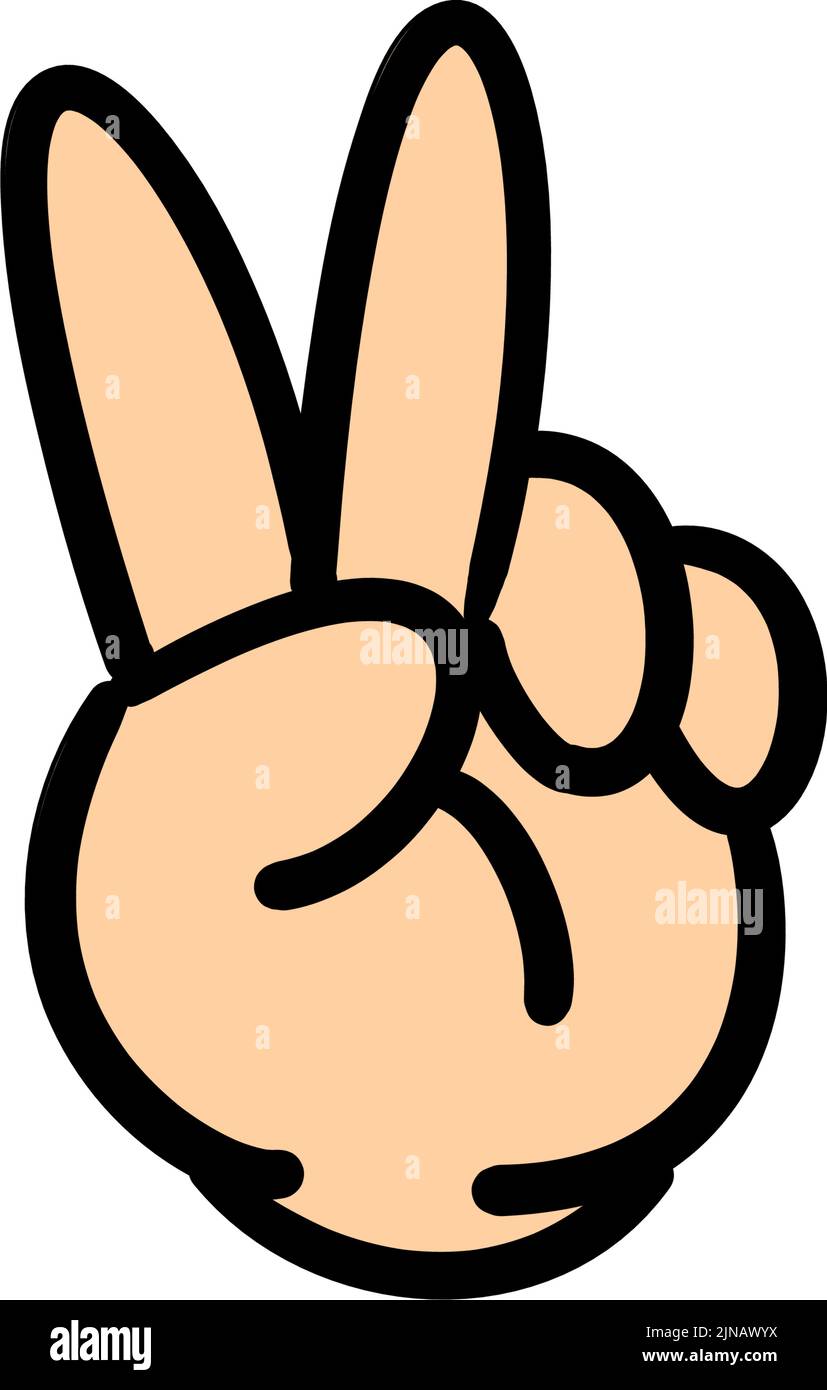 Hand-painted hand sign Stock Vector Image & Art - Alamy