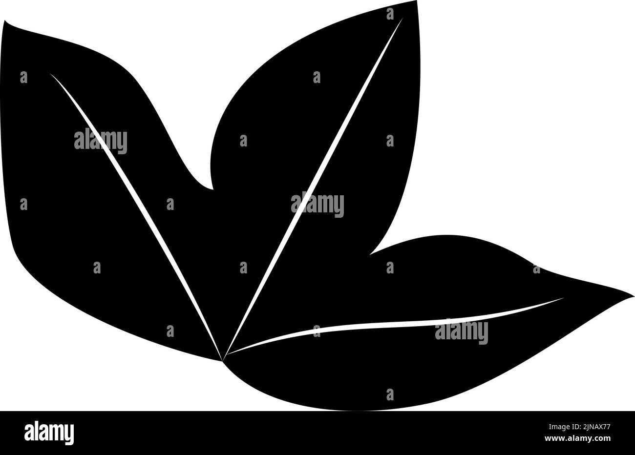Simple plant leaves monochrome Stock Vector Image & Art - Alamy