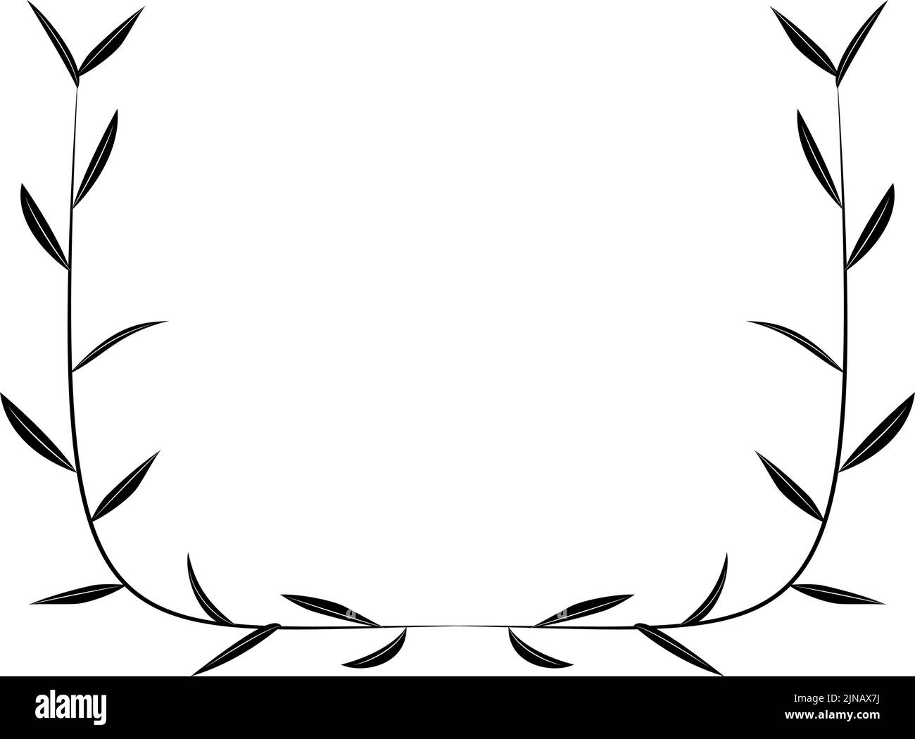 Simple plant leaves monochrome Stock Vector Image & Art - Alamy