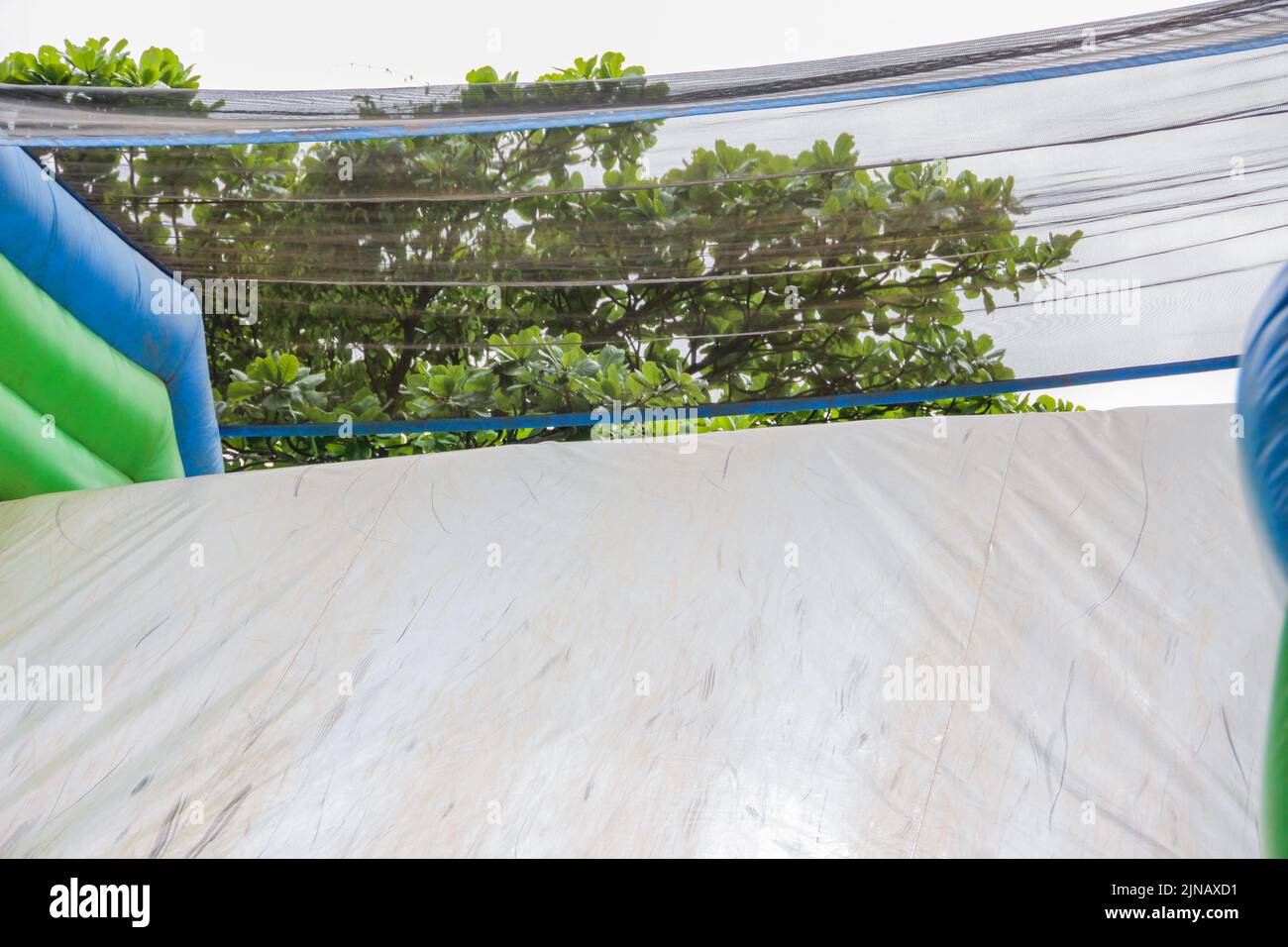 Inflatable toys for fun in the green and blue color in Rio de Janeiro ...