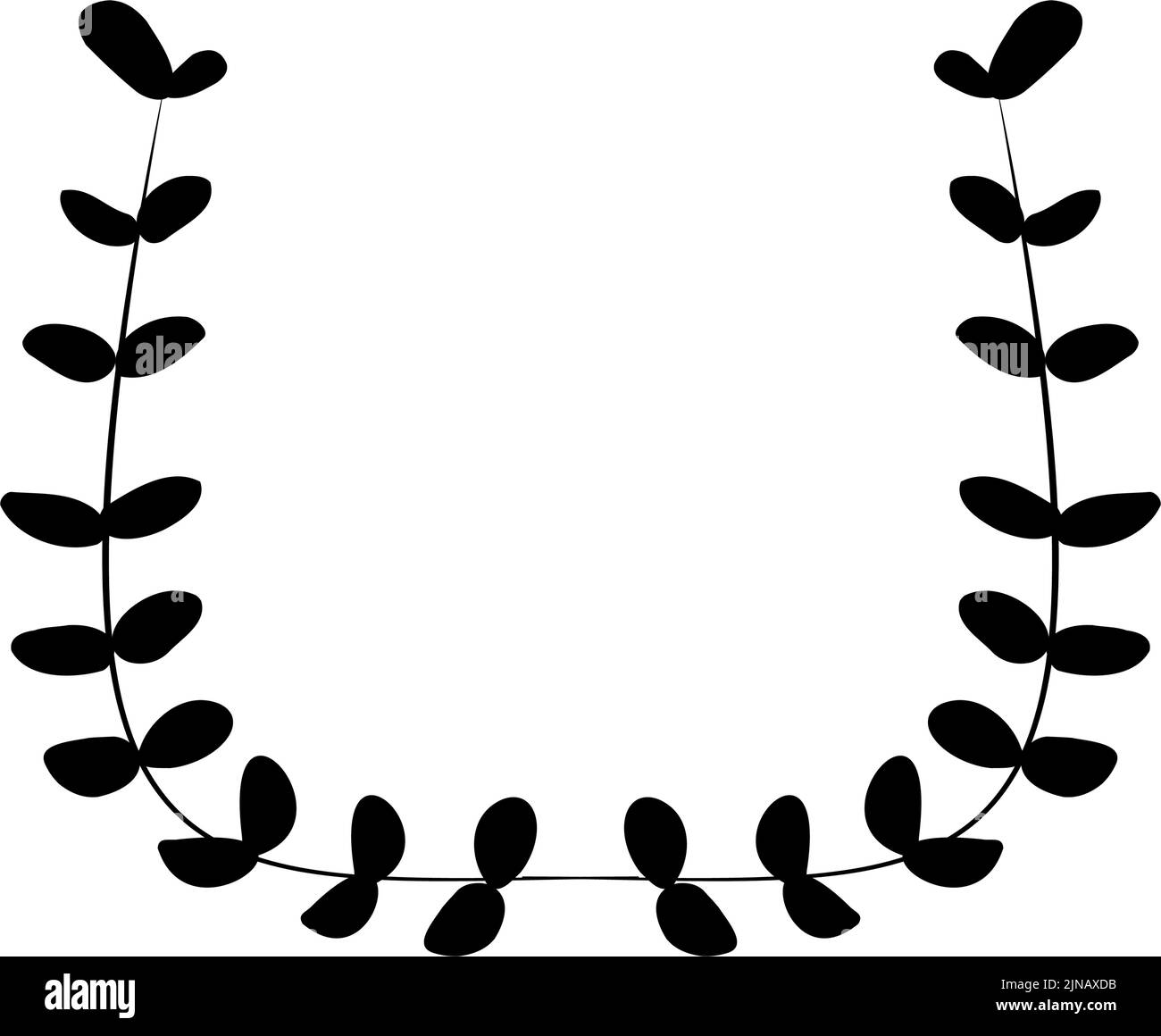 Simple plant leaves monochrome Stock Vector Image & Art - Alamy