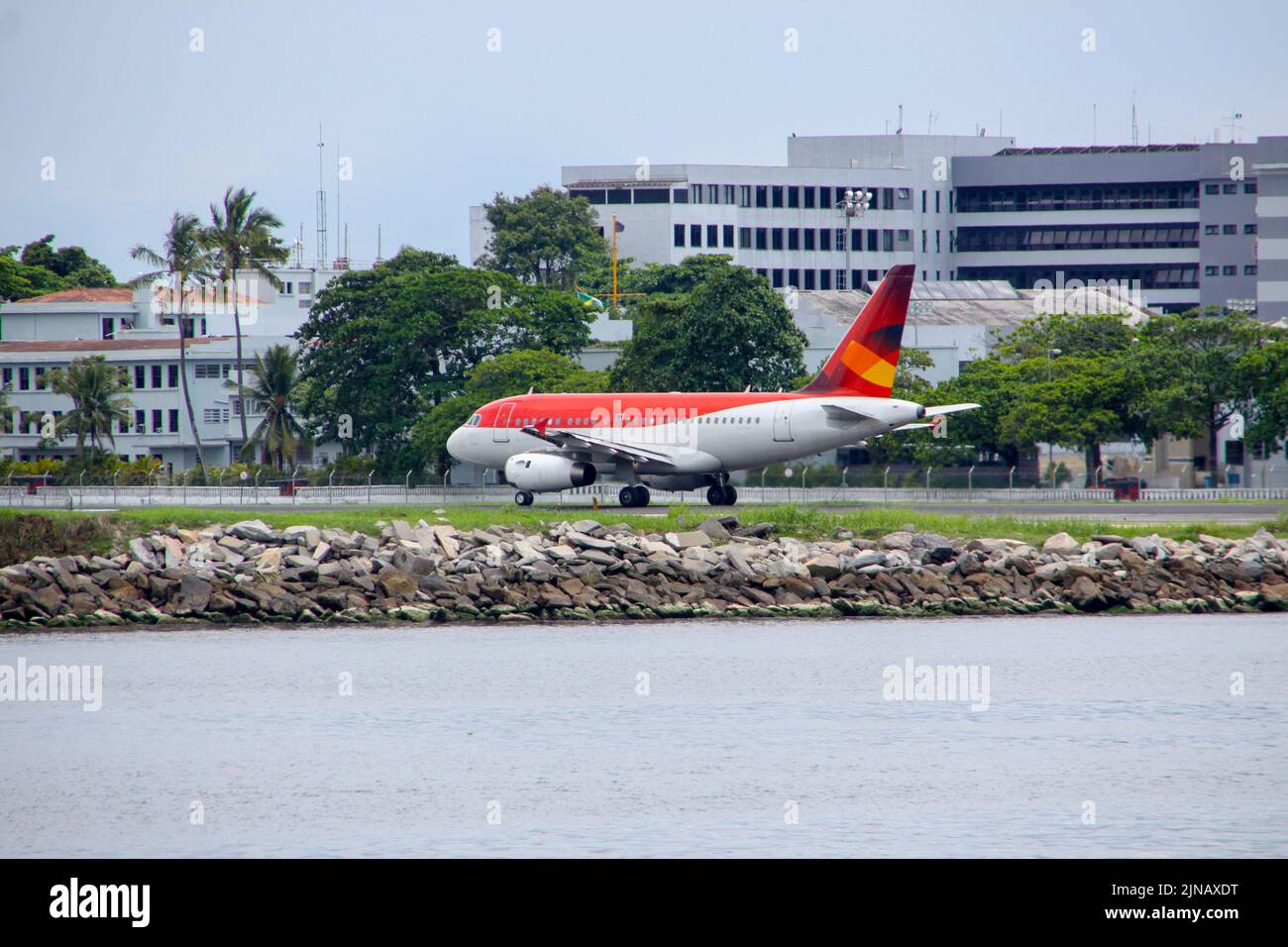 airplane getting ready to fly at santos dumont airport in rio de janeiro, brazil Stock Photo - Alamy